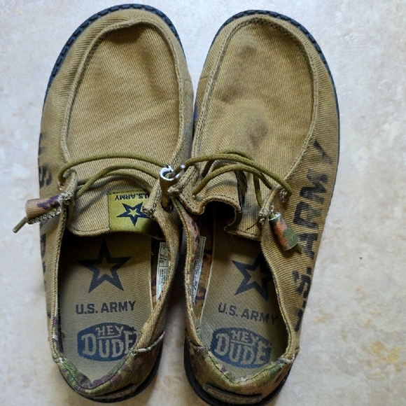 Hey Dude | Shoes | Hey Dude Wendy Us Army Shoe | Poshmark